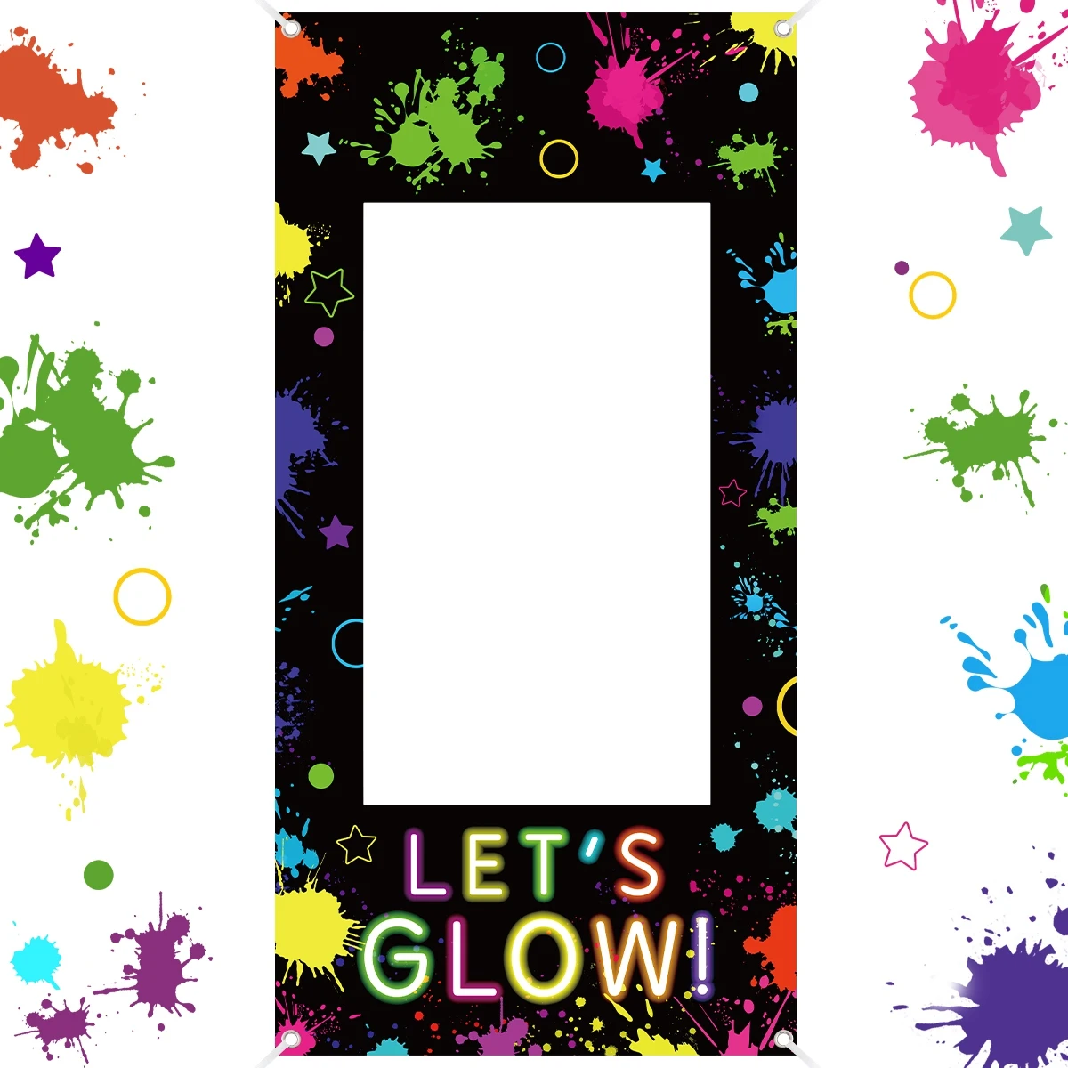 Let’s Glow Photo Booth Frame: The Ultimate Neon Glow Experience for ...