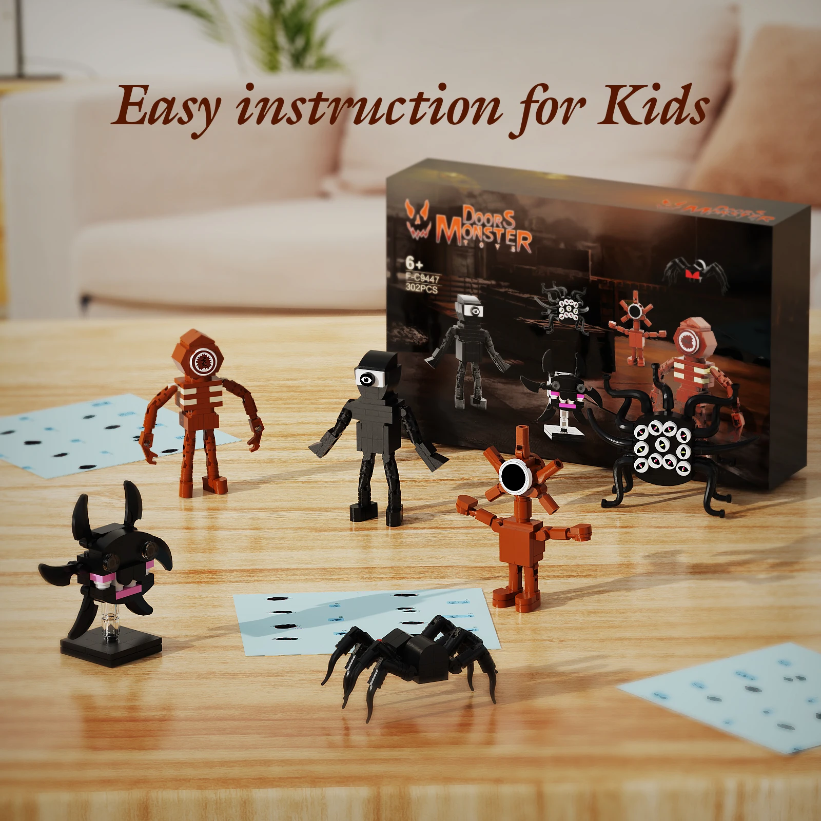 6-in-1-Mini-Horror-Game-Doors-Demo-Villains-Figures-Screech-Tentacle ...