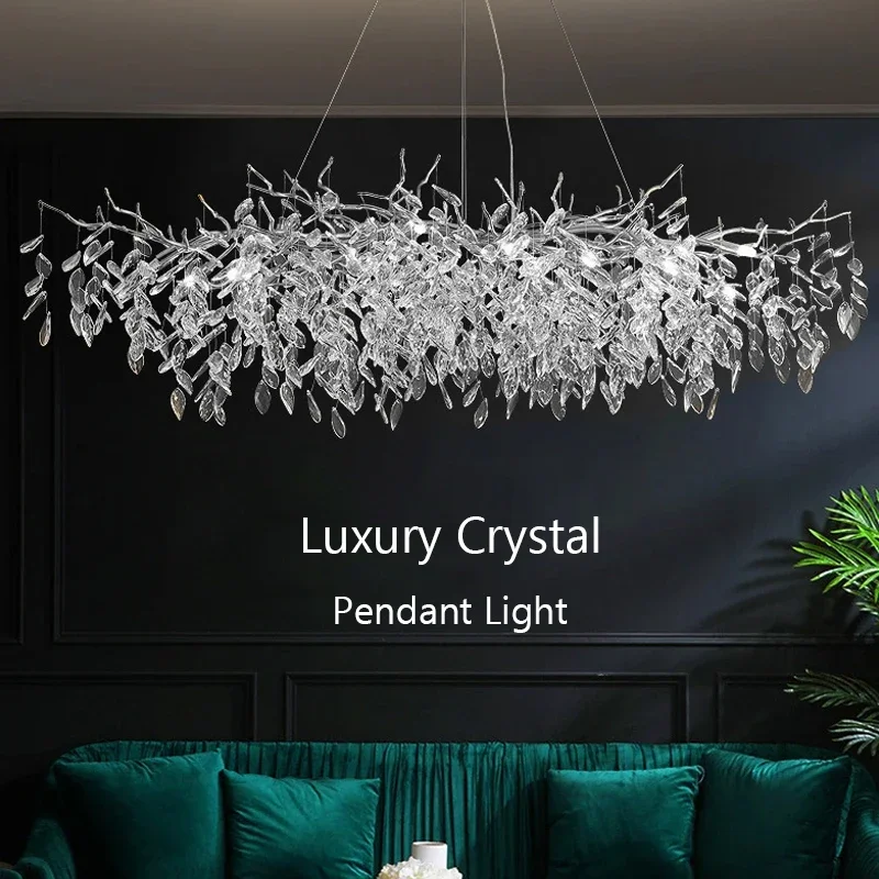 Modern Luxury Crystal Branches Ceiling Chandelier Living Dining Room ...