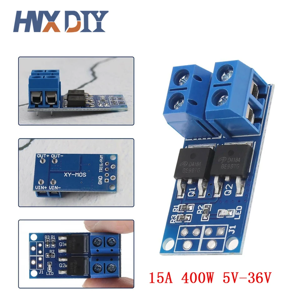 12 V MOSFET 3.3-20V Dual MOSFET Driver Module - 15A 400W PCB Board For ...