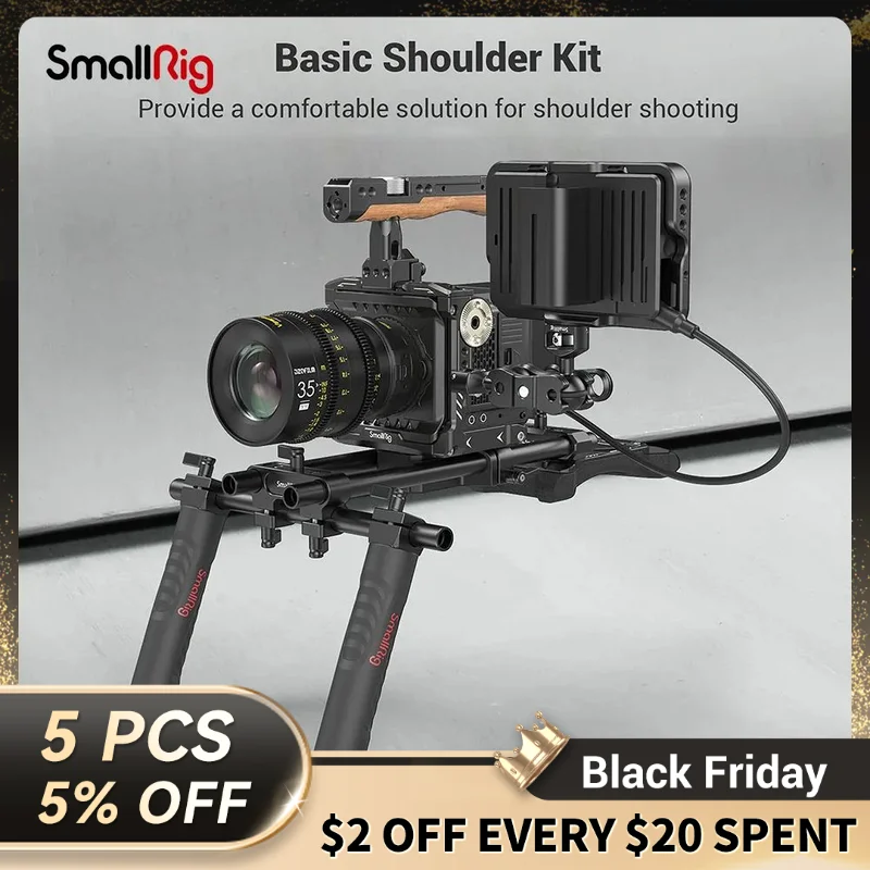 SmallRig-Universal-Basic-Shoulder-Kit-for-shoulder-shooting-mode-Multiple-1-4-20-threaded-holes ...