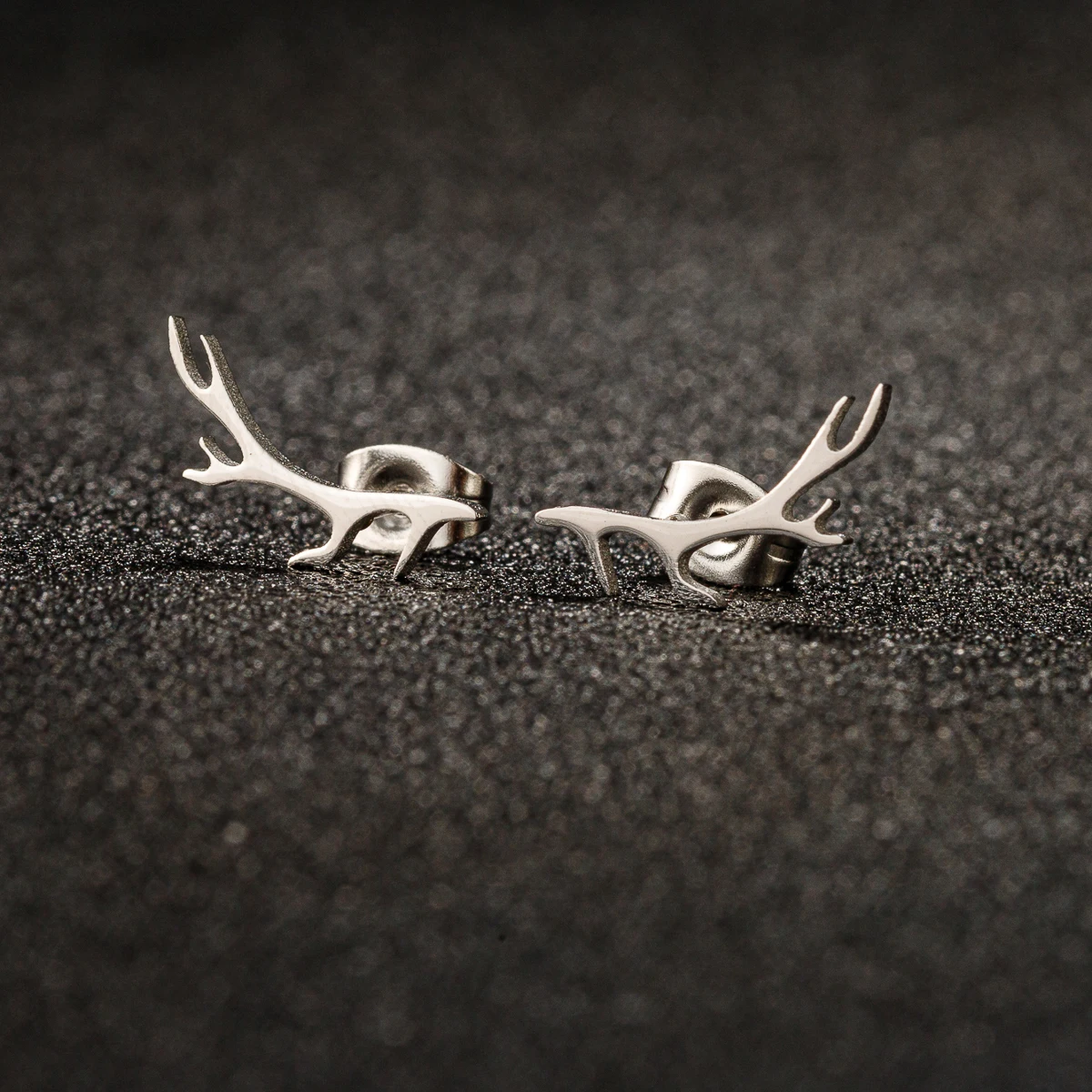 Small Mounted Antlers Stud Earrings: The Perfect Blend of Nature ...