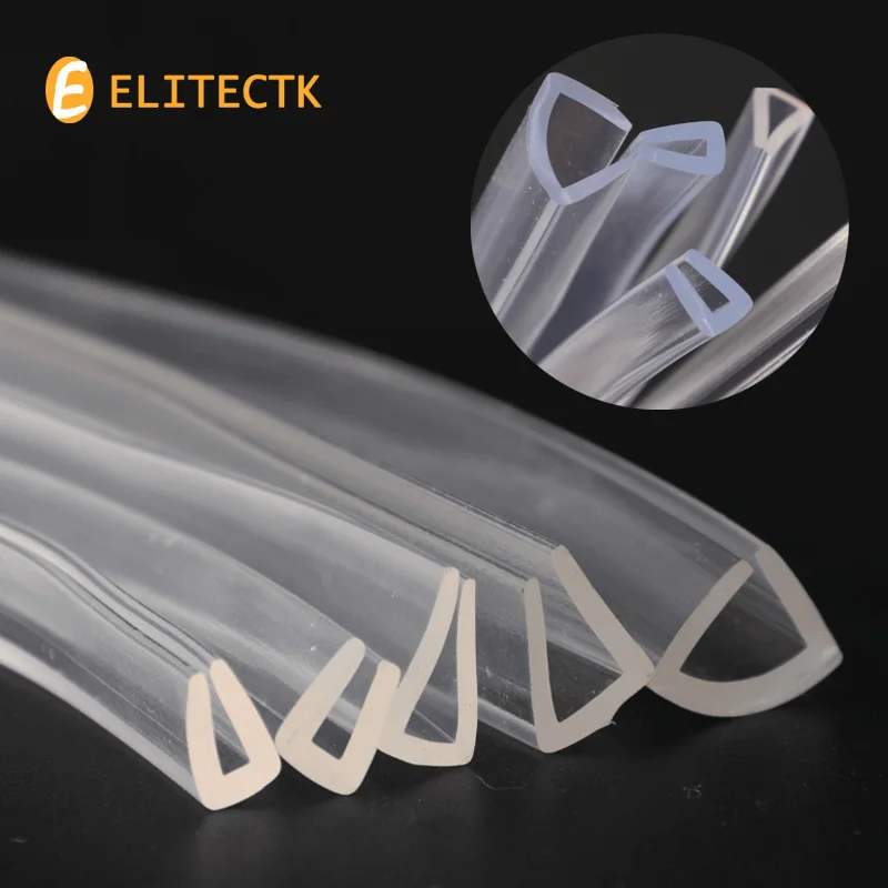 2 Meters U-channel Rubber Edging Sealing Strip Shower Door Glass ...