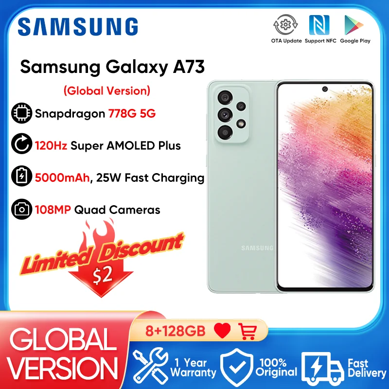 Samsung Galaxy A73 A736BDS 5G, Snapdragon 778G, Bateria 5000mAh, 120Hz ...