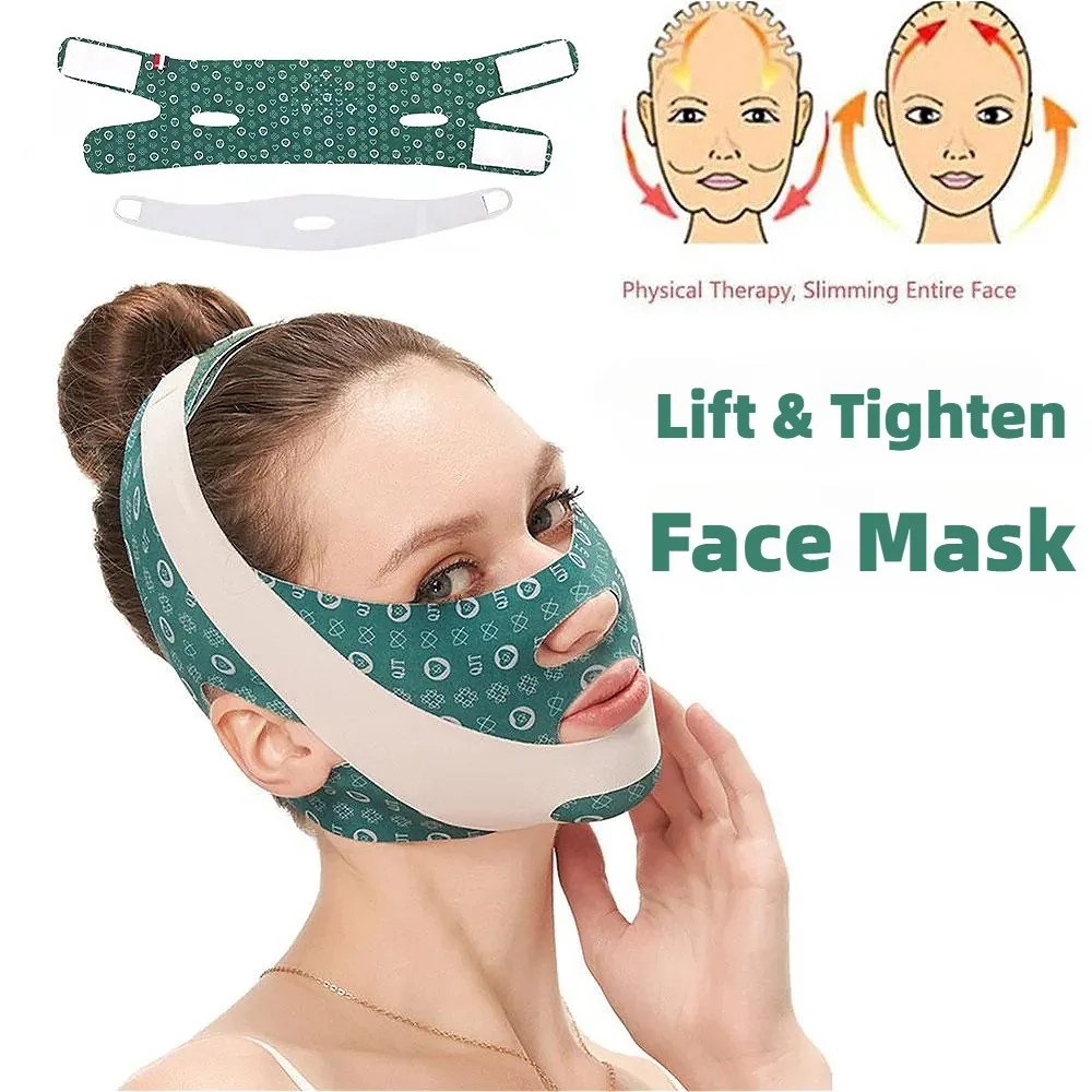 Women Face Slimming Bandage Adjustable Chin Cheek Lift Up Belt V Line ...