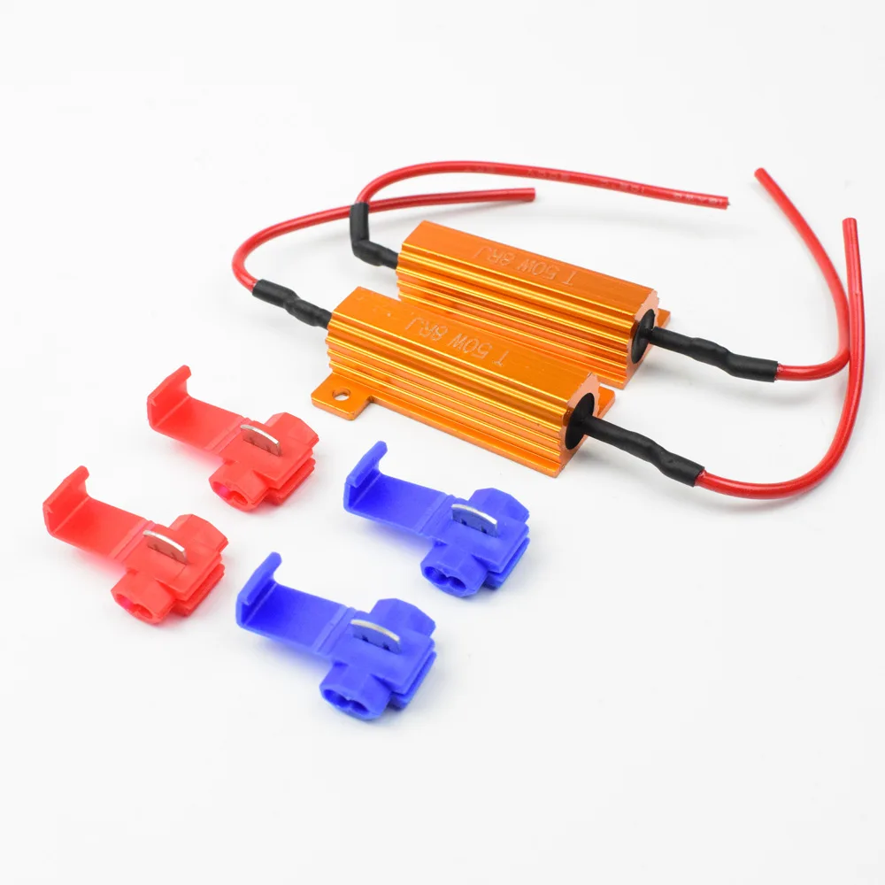 2X-50W-Decoder-Load-Resistor-For-Fix-LED-Bulb-Error-Fast-Flash-7443 ...