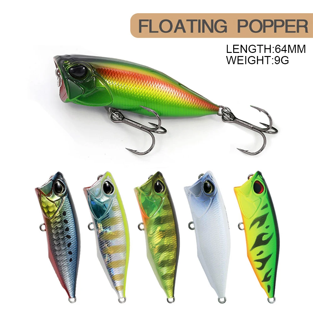 6-4cm-9g-Fishing-Lure-Micro-Popper-Wobbler-Lure-Long-Shot-Floating-Topwater-Jerkbait-Artificial ...
