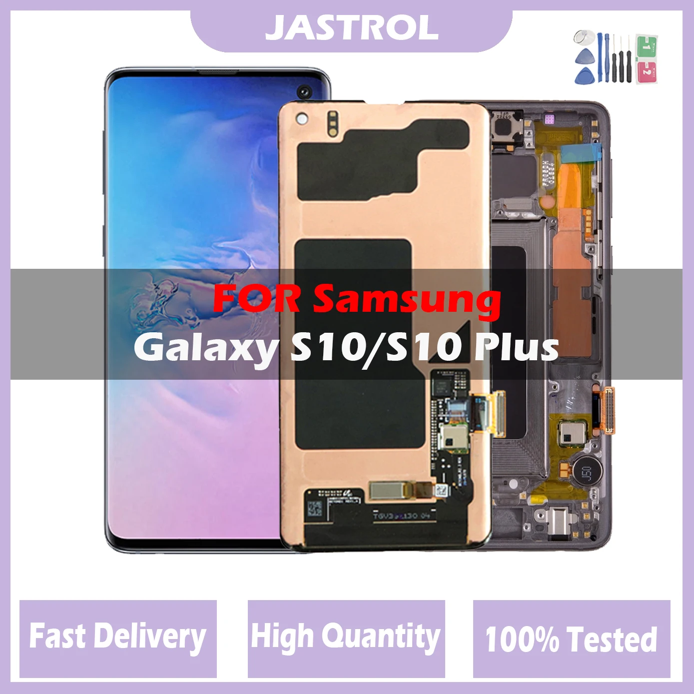 Original Super AMOLED LCD Display For SAMSUNG Galaxy LCD S10 Plus S10+ Touch Screen With Frame ...