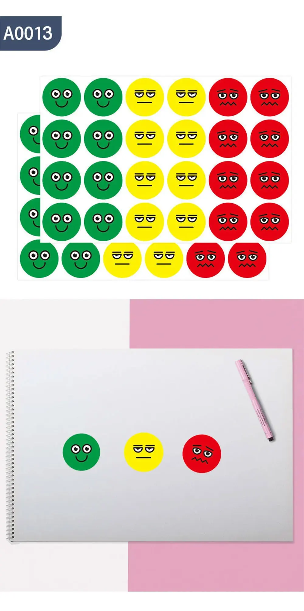 Happy/Sad Face Behavior Emotion Stickers 18 Styles Face Decals Behavior ...