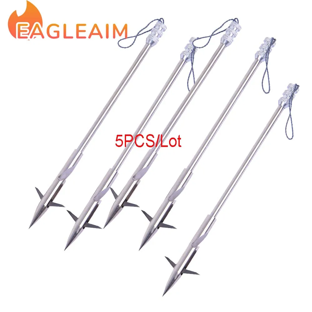 5PCS-6-3-Stainless-Steel-Bow-Fishing-Arrow-Heads-Slingshot-Front-Flying ...