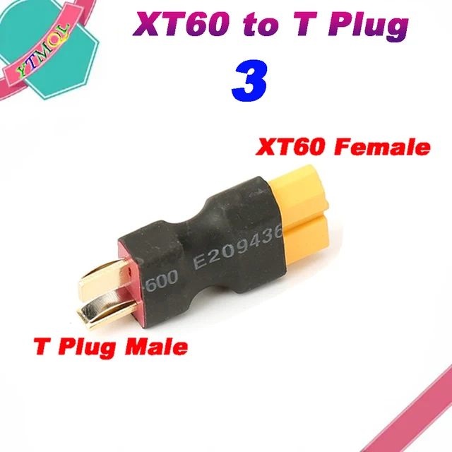1Pcs Adapter XT30 XT60 XT90 TRX T Plug Deans EC5 EC3 Female to Male Connectors Plug RC Lipo ...