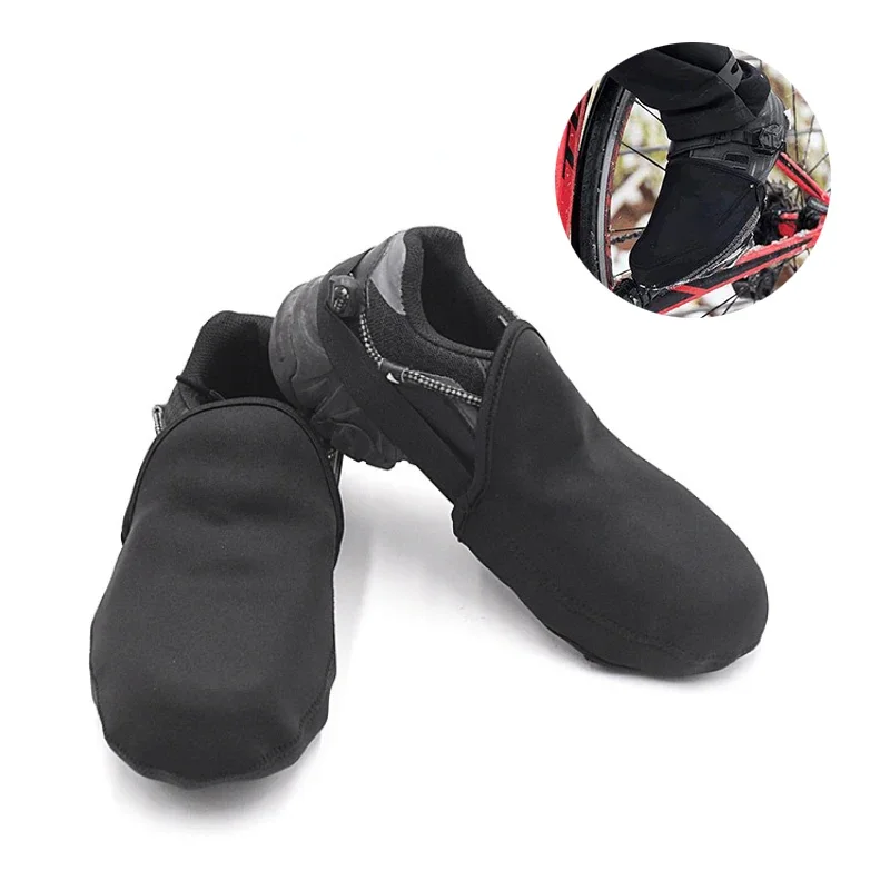 Mountain road bike shoe cover half palm toe lock windproof bicycle ...