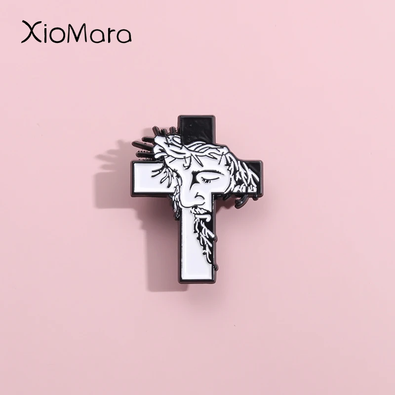 Cross-Christian-Enamel-Pins-Jesus-Belief-The-Holy-Bible-Brooches-Lapel ...