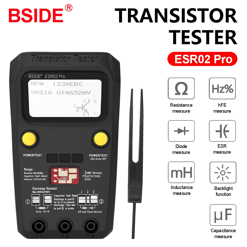 BSIDE-ESR02-Pro-Digital-Transistor-Tester-Multifunctional-Diode-Triode ...