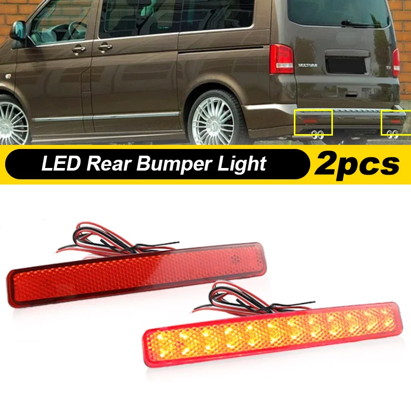 2pcs-LED-Rear-Bumper-Reflector-Light-For-Volkswagen-VW-T5-Transporter ...