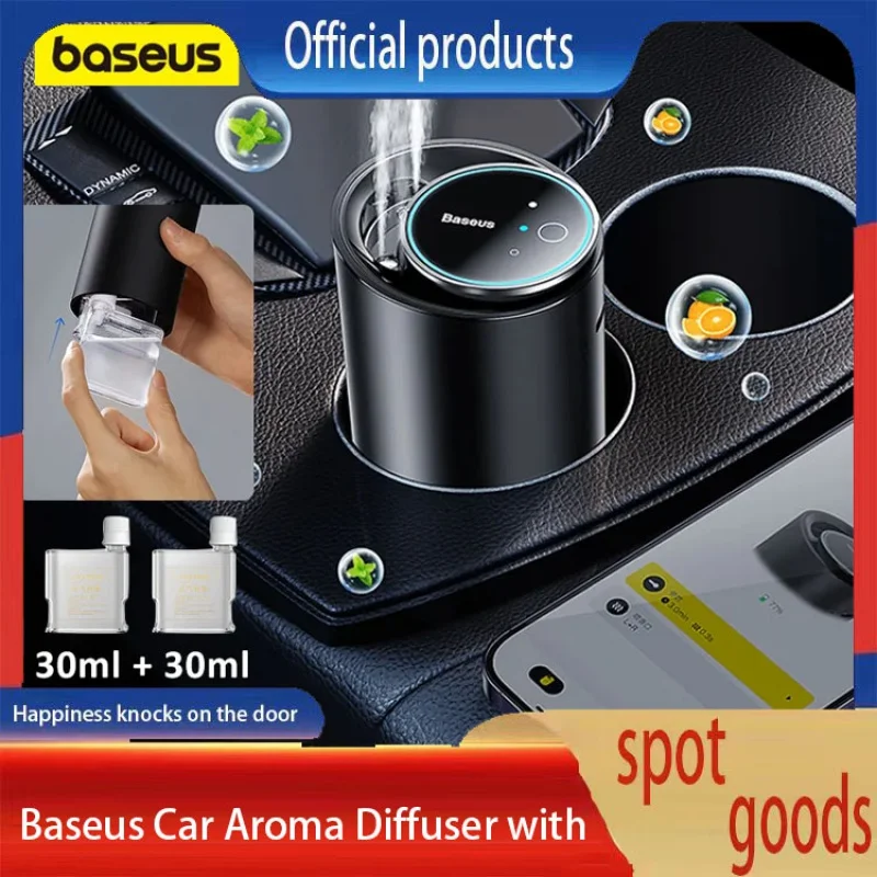 Baseus-Car-Aroma-Diffuser-with-60ml-Fragrance-Oil-Perfume-Dual-Ports ...
