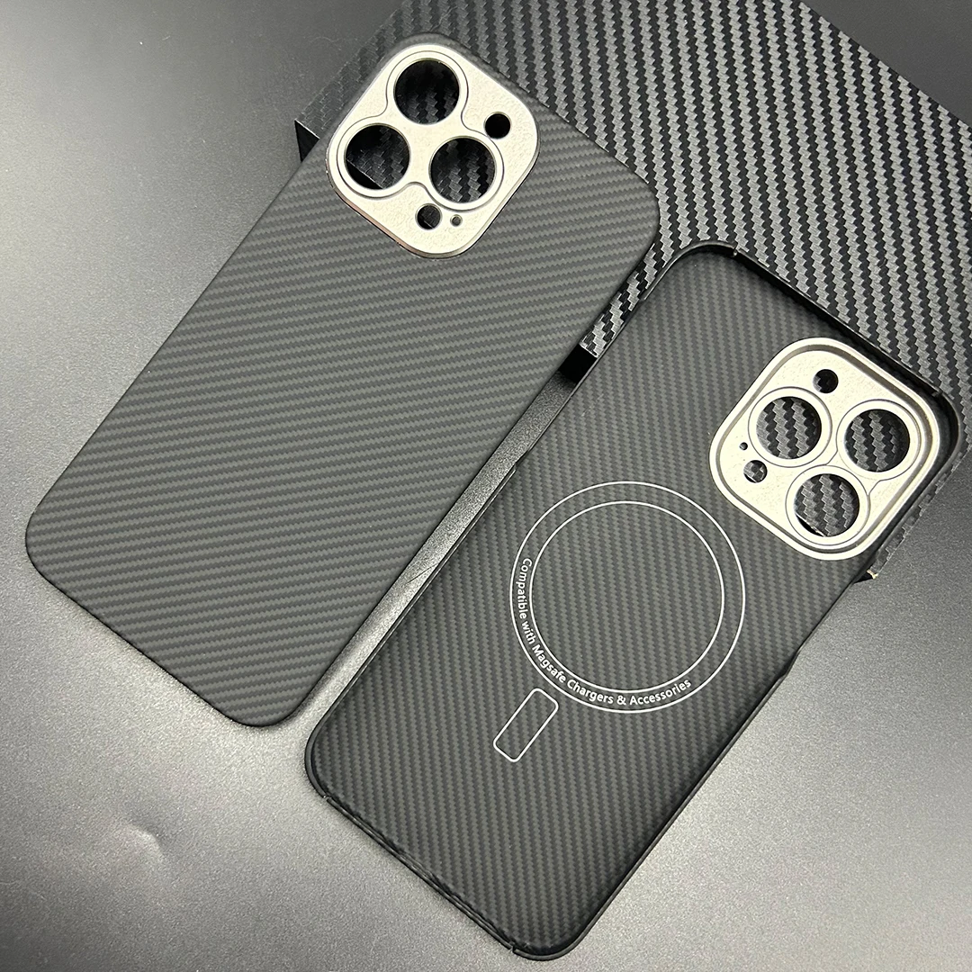 Magnetic-Metal-Camera-Aramid-Carbon-Fiber-i-Phone-Case-Cover-On-For ...