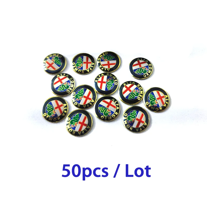 50 Pcs 14mm Car Remote Shell Button Fob Key Logo Sticker Badge Emblem ...