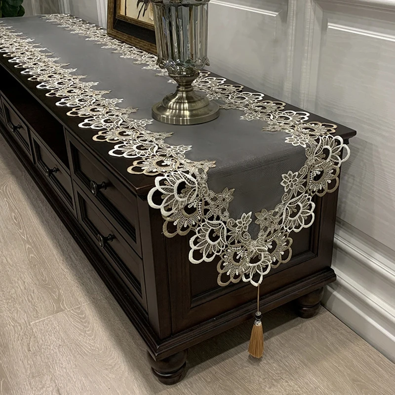 Lace-Table-Runner-Dining-Table-Flag-Embroidered-TV-Cabinet-Tablecloth ...