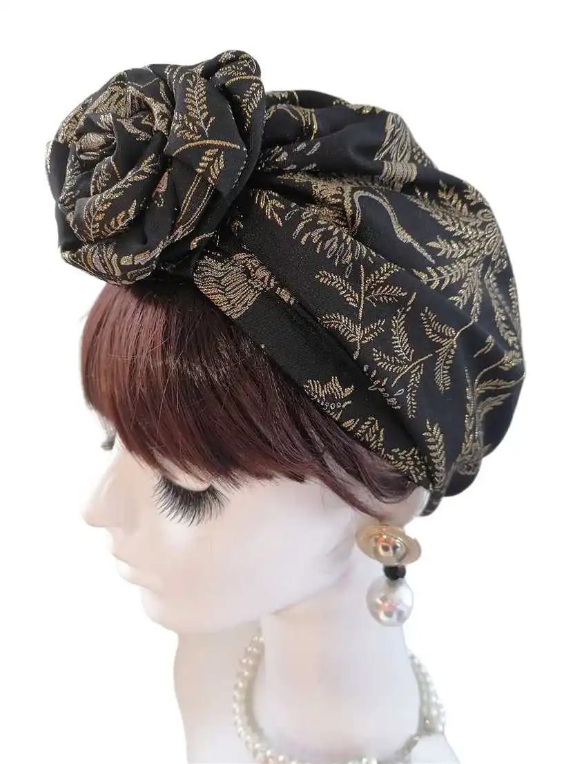Fabric-Corduroy-Handmade-Flower-Womens-Hats-Girls-Bonnet-Bohemia-Caps ...