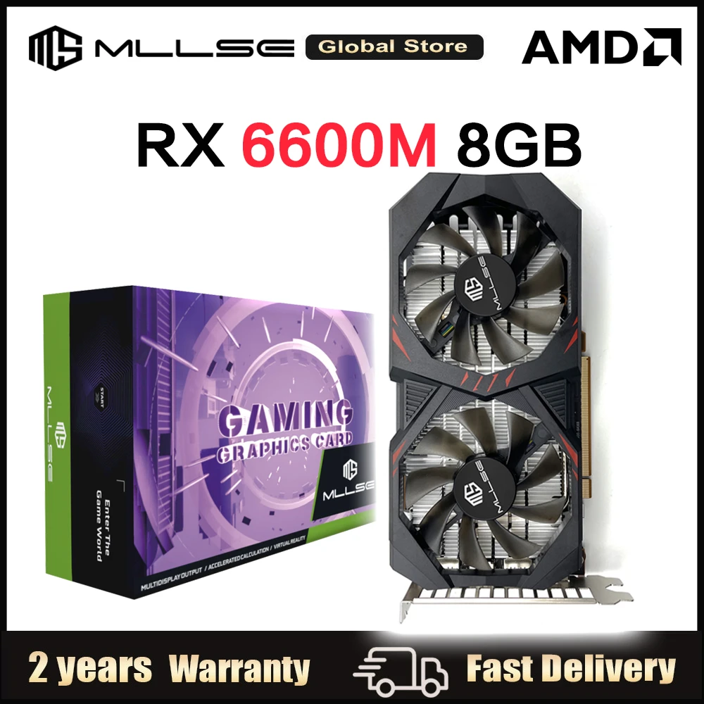 Mllse Amd Radeon Rx6600 8gb Graphics Card Gpu Gddr6 128-bit 14 Gbps 7nm ...