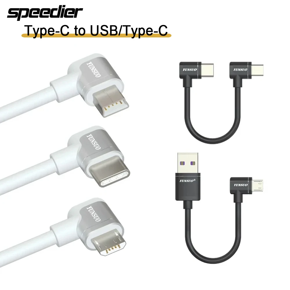 USB-Type-C-Mini-5Pin-Micro-USB-Double-Angled-90-Degree-Charging ...