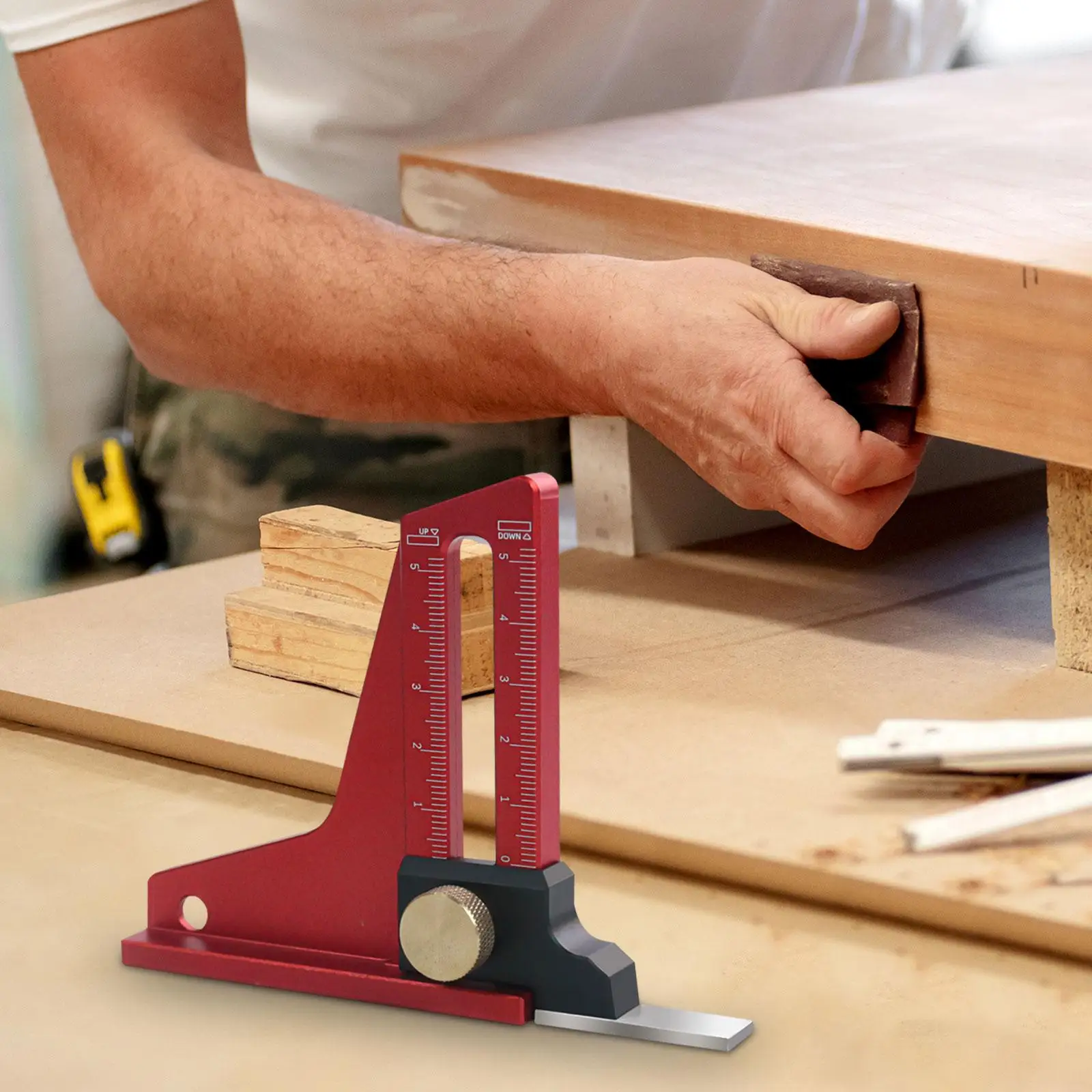 Woodworking-Height-Gauge-Multifunctional-Miter-Triangle-Ruler-Auxiliary ...