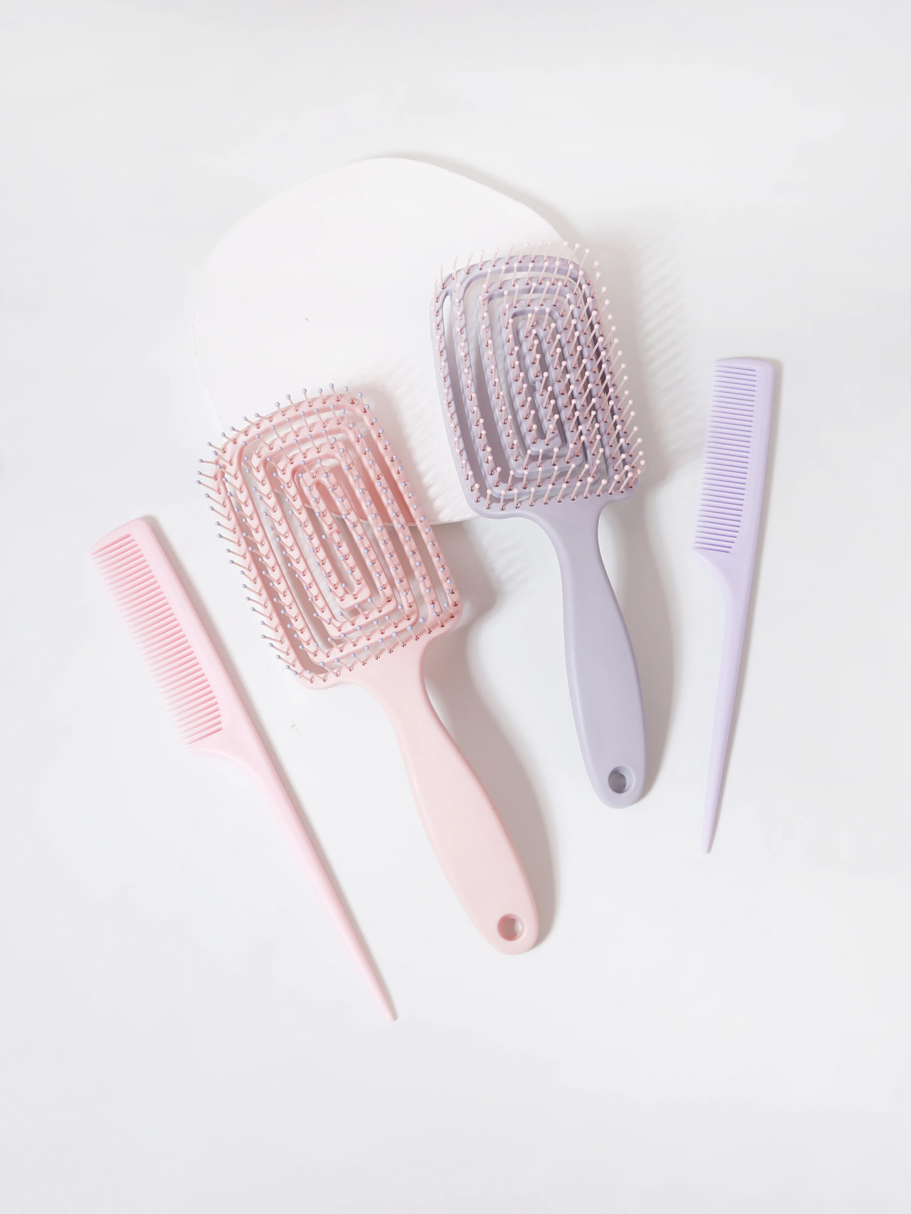 2PCS-comb-set-large-curved-hollow-tangled-hair-comb-pointed-tail-comb ...