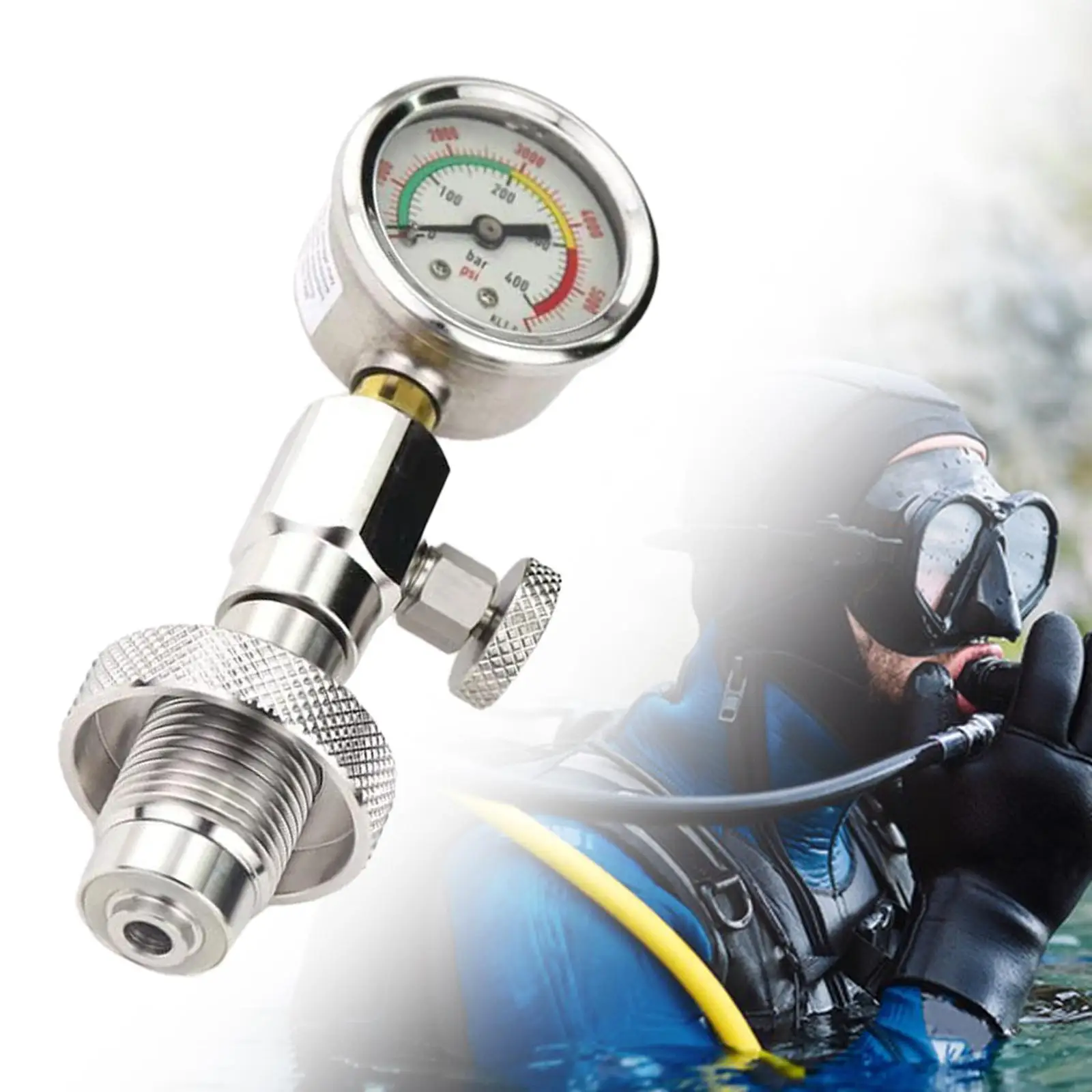 Yoke-Tank-Pressure-Checker-Scuba-Diving-Pressure-Gauge-Submersible-with ...