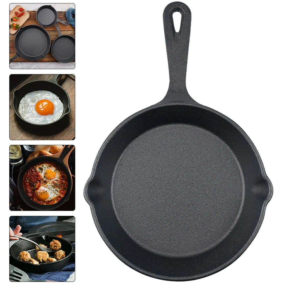 Pan-Iron-Cast-Frying-Egg-Steak-Cooker-Pot-Mini-Enamel-Saucepan-Steak ...