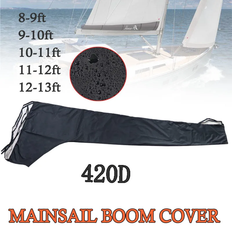 8-13ft-420D-Waterproof-Mainsail-Boom-Cover-Boat-Cover-Anti-UV-Windproof ...
