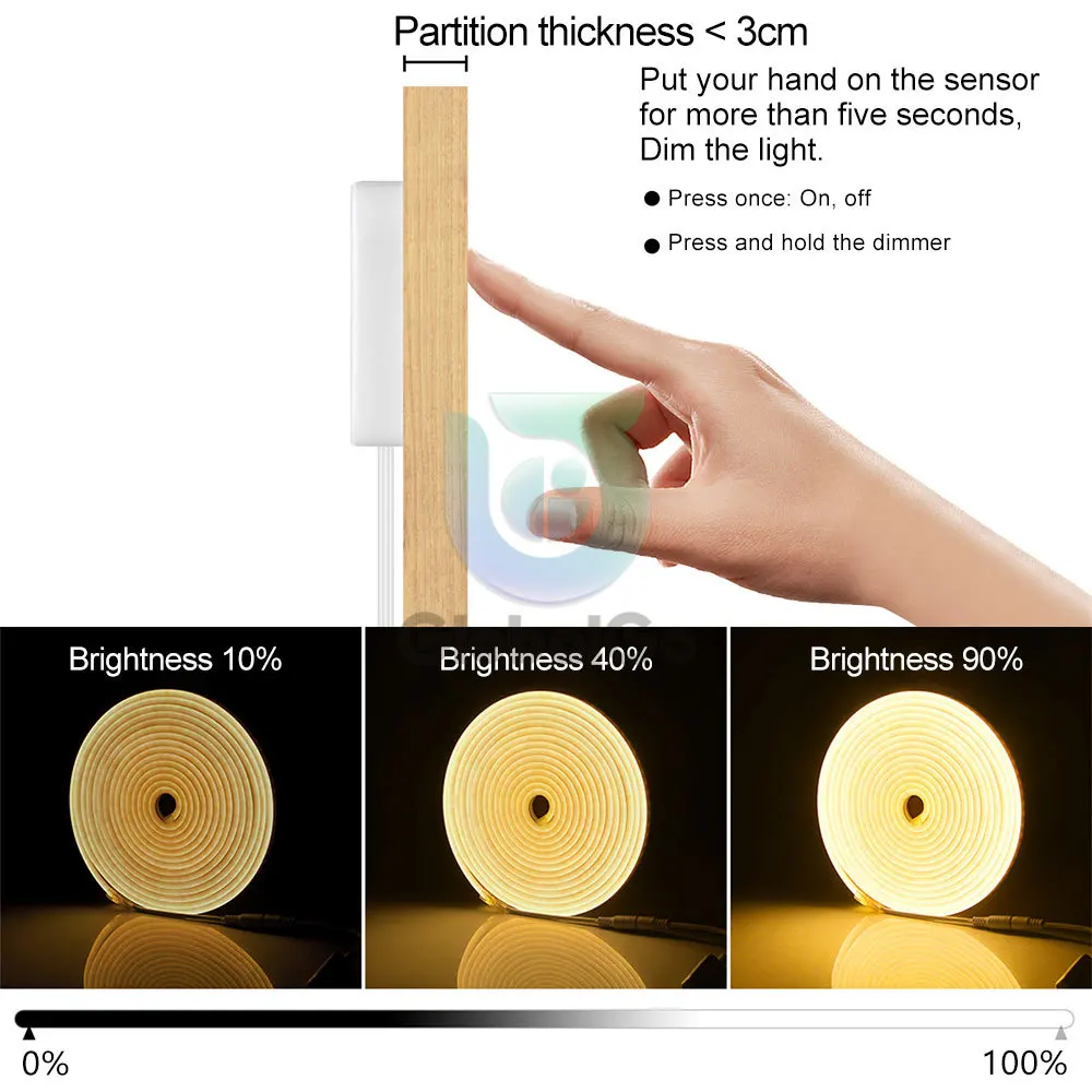 DC12V-AC100V-240V-LED-Light-Strip-With-Penetrable-Wood-Mirror-Acrylic ...
