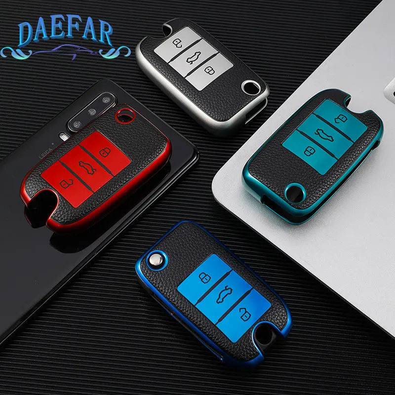 DAFA-Leather-Car-Flip-Key-Case-Cover-Bag-For-Roewe-RX5-MG3-MG5-MG6-MG7 ...