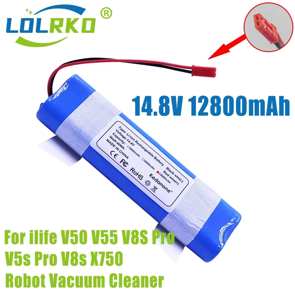 14-8V-Battery-6800mAh-12800mAh-Lithium-Battery-for-ILIFE-V5-V5s-V50-V3 ...