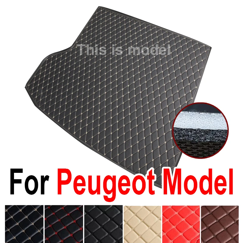 PU-Leather-Custom-Car-Trunk-Mats-for-Peugeot-206-207-2008-2014-2019 ...