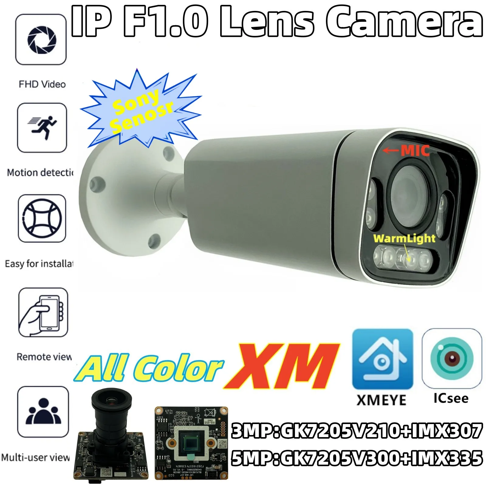 F1-0-Lens-5-3MP-IMX335-GK7205V300-WarmLight-StarLight-IP-Metal-Bullet ...
