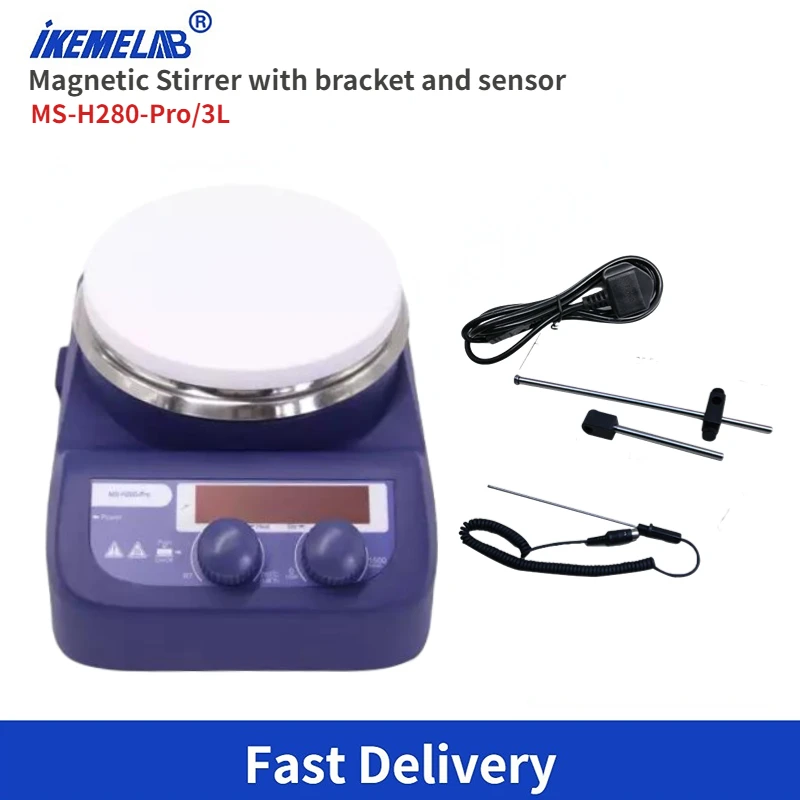 Ikeme Magnetic Stirrer With Hotplate Ms-h280-pro Dlab Accessories Support And Temperature Sensor ...