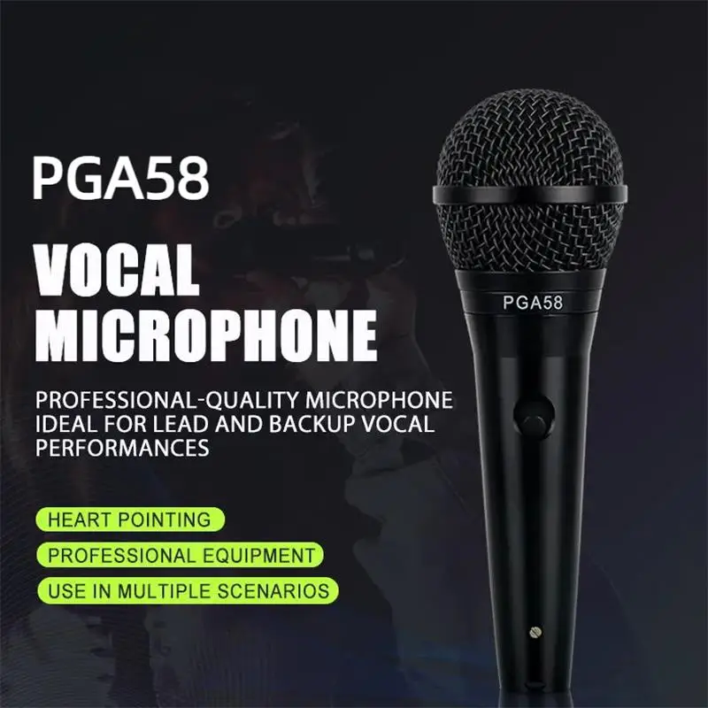 Metal-PGA58-Cardioid-Dynamic-Microphone-For-Stage-Singing-Professional-Wired-Microphone-for ...