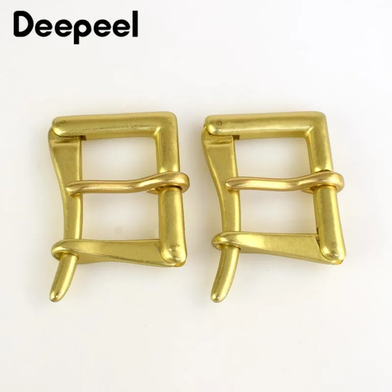 Deepeel 3.9cm Men's Pure Brass Pin Buckle Head Quick Open Buckles Heads ...