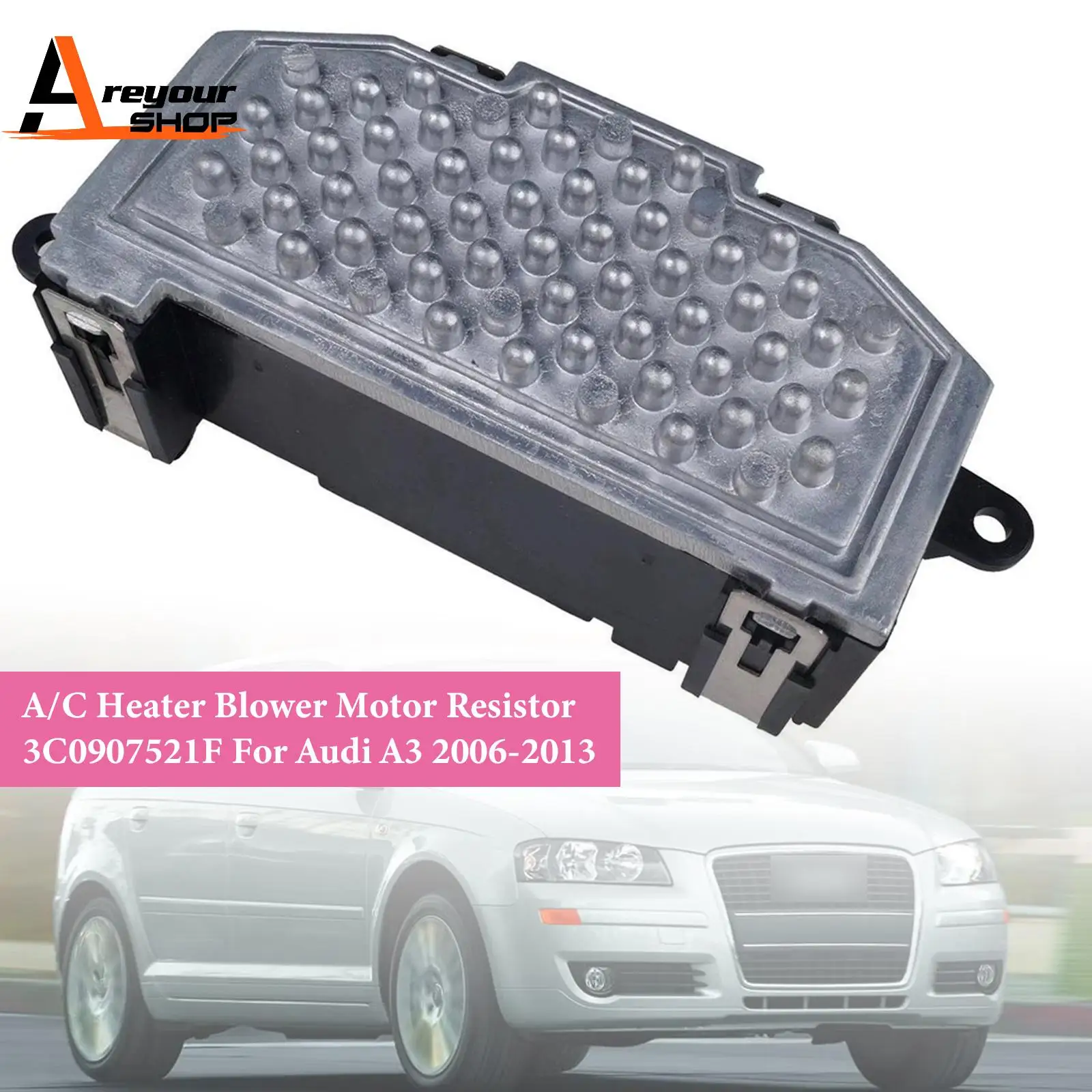 A/C Heater Blower Motor Resistor 3C0907521F for Audi A3 2006 2007 2008 ...