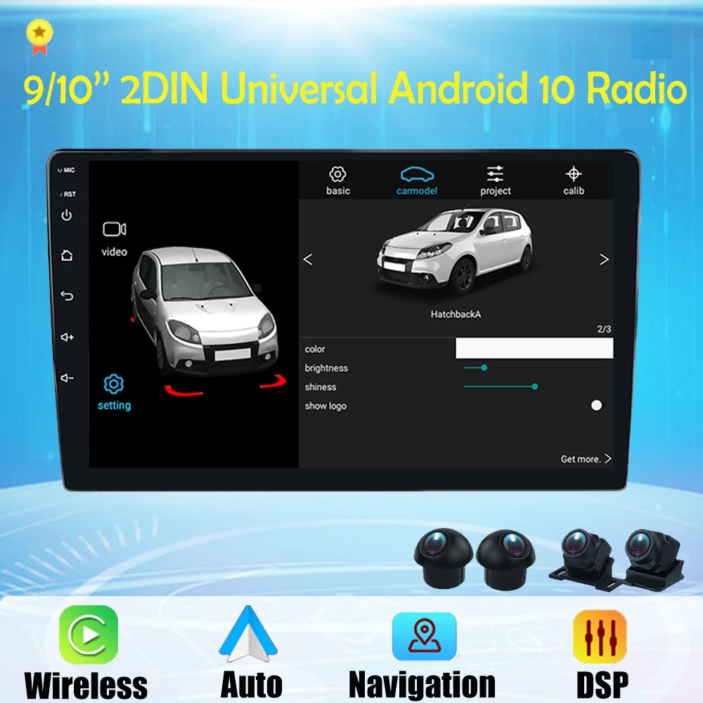 Universal 2din Android 10.0 DSP Carplay Car Multimedia Autoradio with ...