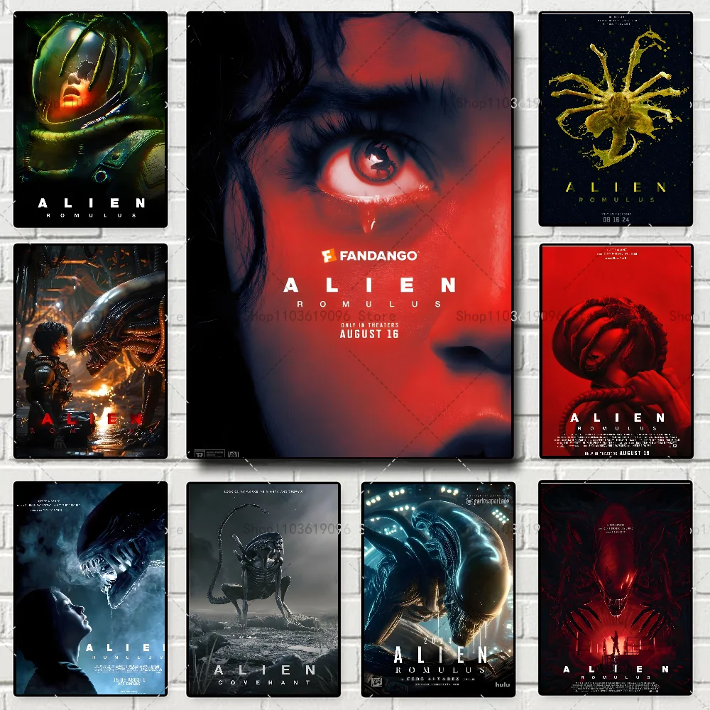 Alien Romulus Poster 2024 New Movie Canvas Poster Self-adhesive Art ...