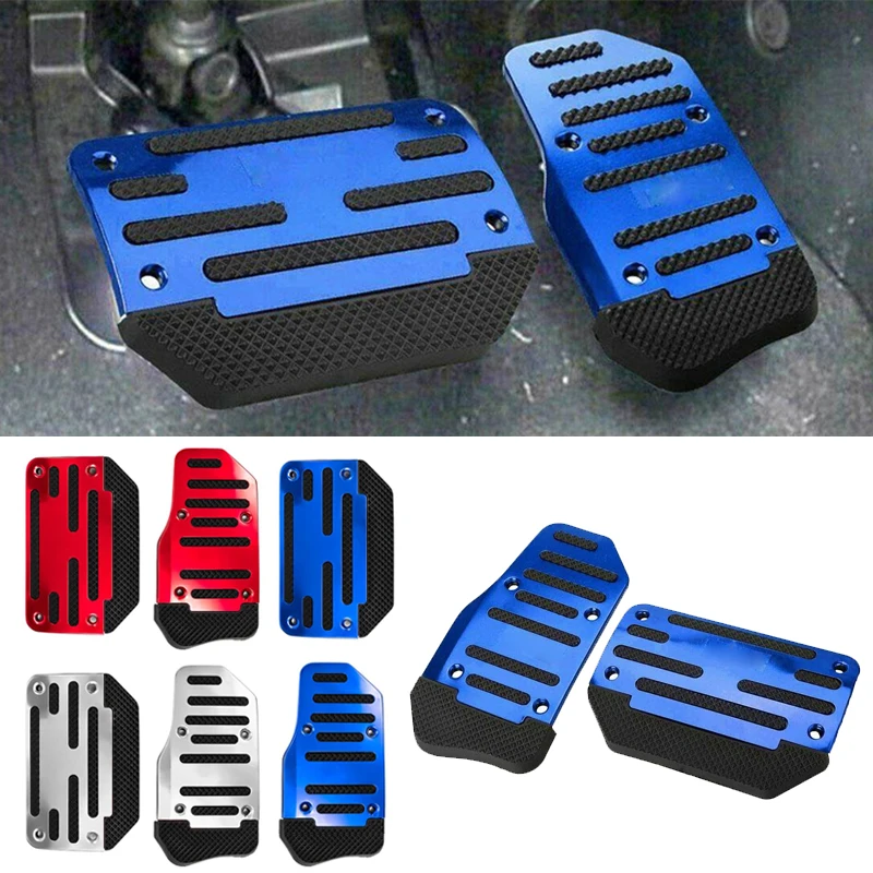 Car-Foot-Gas-Pedal-Set-Cover-Automatic-Transmission-2pcs-Aluminum-Red ...