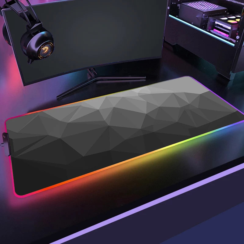 Large-RGB-Mouse-Pad-With-Backlight-Black-And-White-Mousepad-Colorful ...