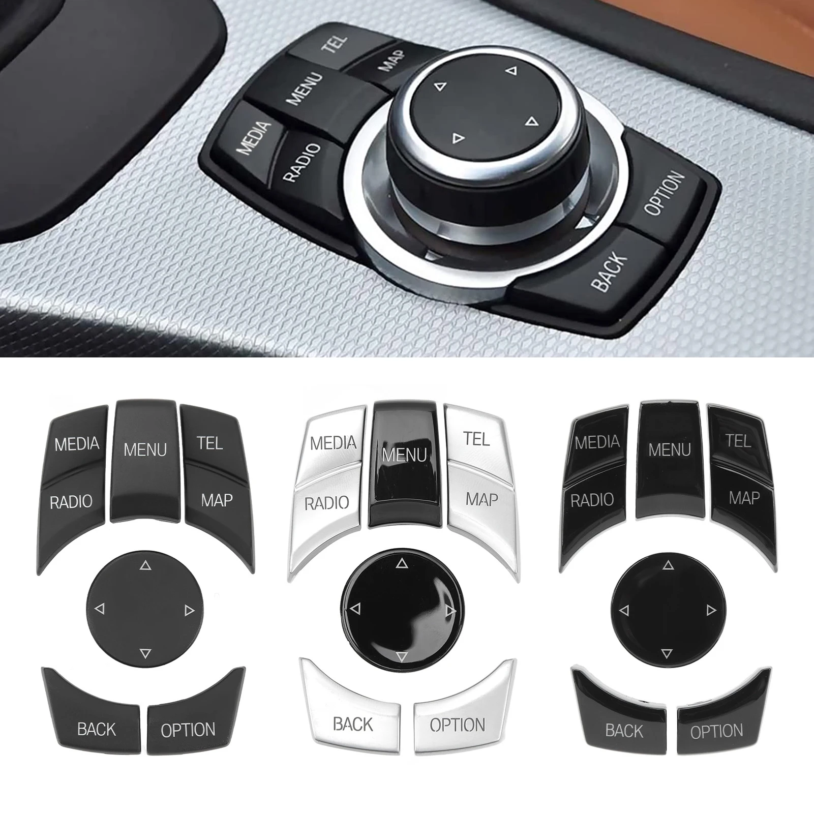 Central-Console-Multimedia-Button-Kit-Multi-Media-Control-Key-Cover-for ...