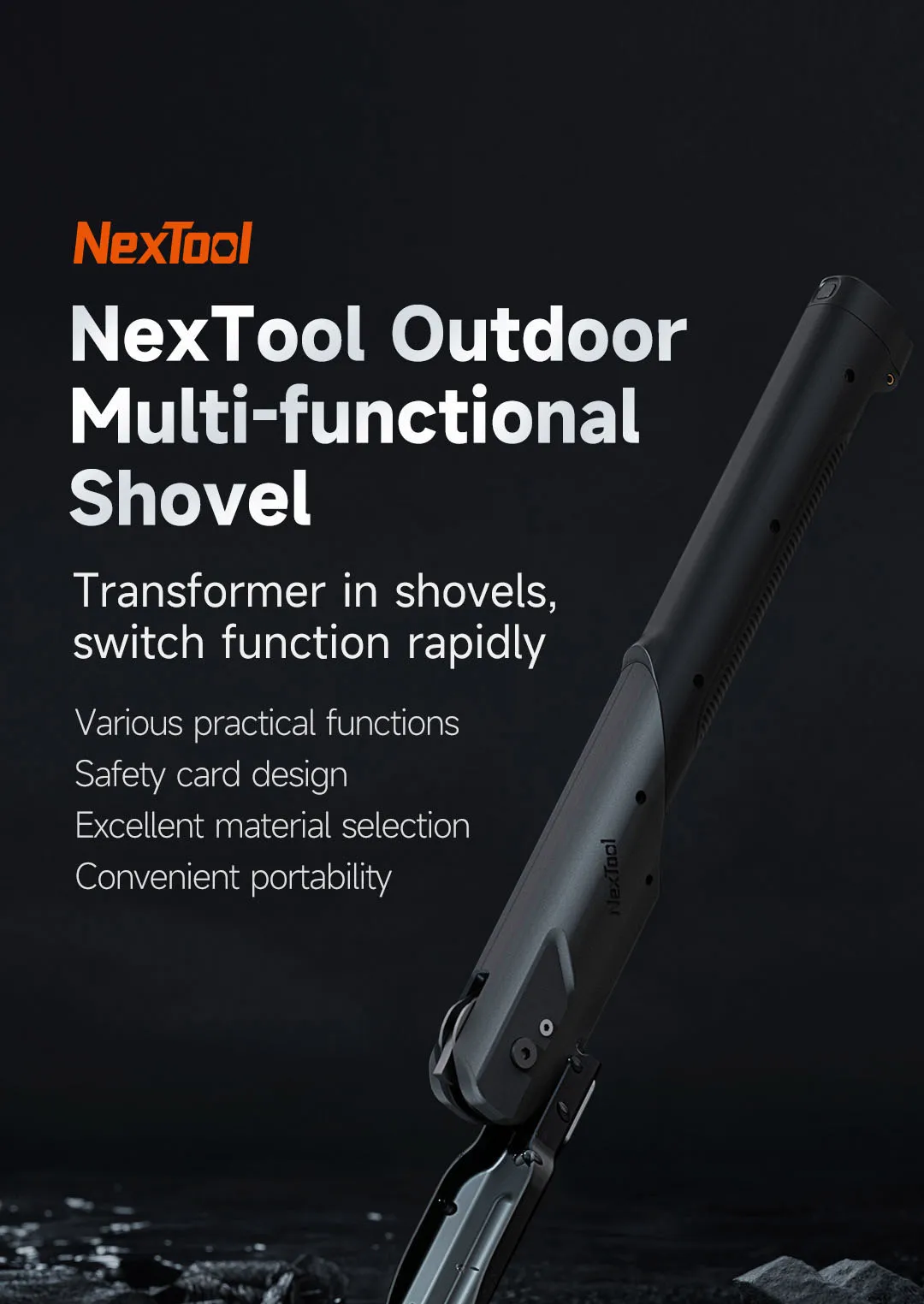 Basel Tool-Outdoor Multifunctional Shovel, 7 in 1 Multi Tool, Camping ...