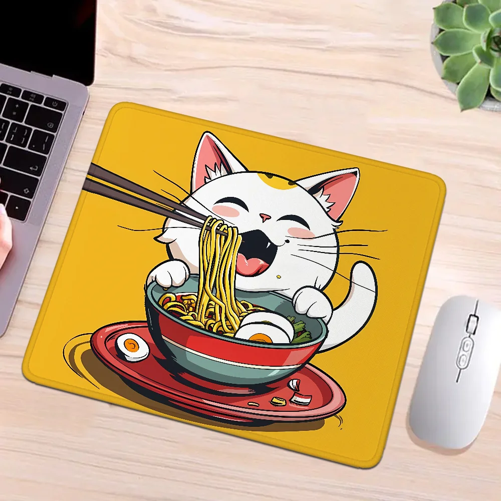 Pc-Gamer-Girl-Cat-Ramen-Cute-Mouse-Pad-Anime-Small-Desk-Accessory ...