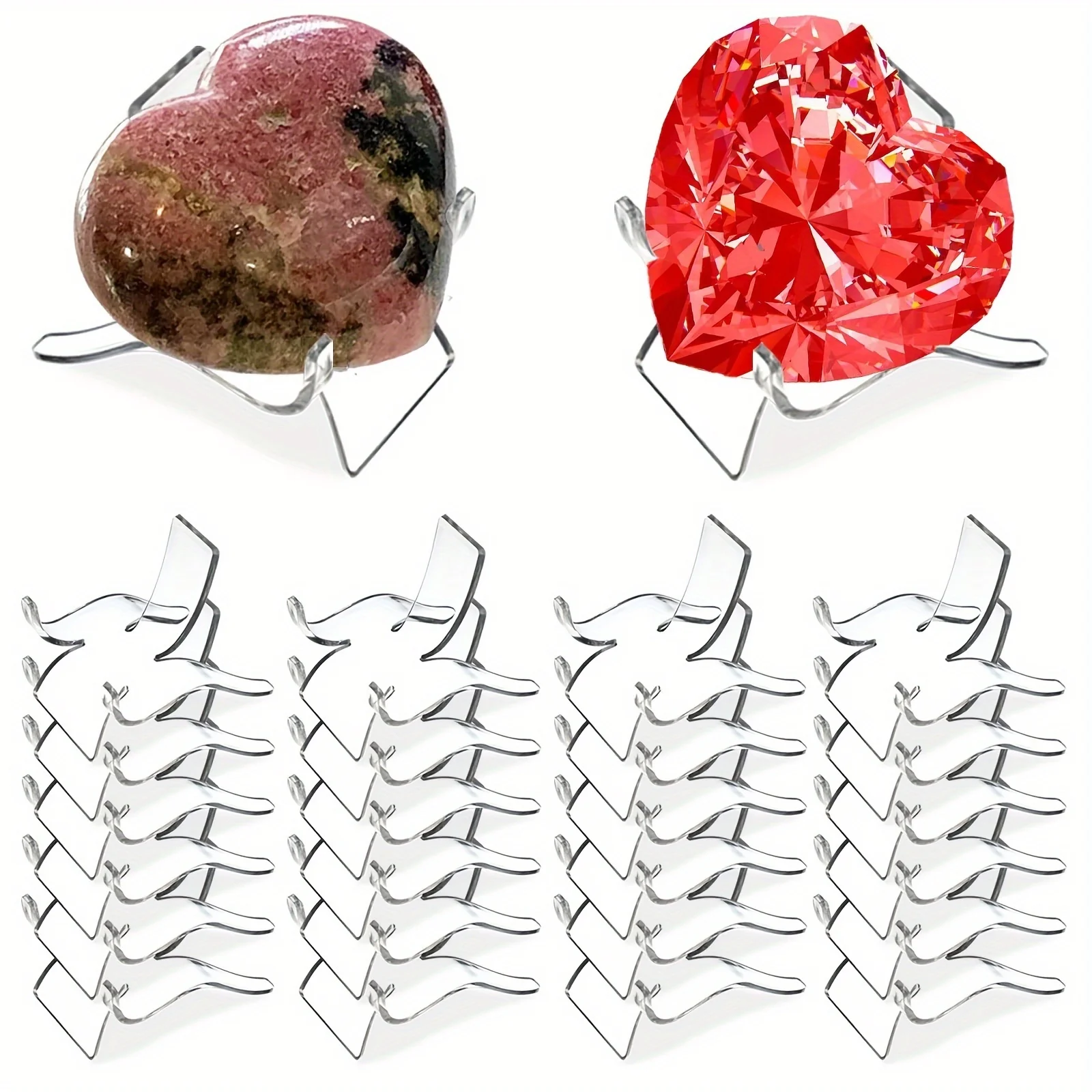 24-Pcs-Acrylic-Display-stands-Clear-Easel-Stands-Pedestal-for-Crystal ...