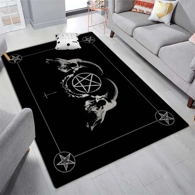 Dark-Satan-Pentagram-Print-Area-Rug-Gothic-Decorate-Mat-Living-Room ...