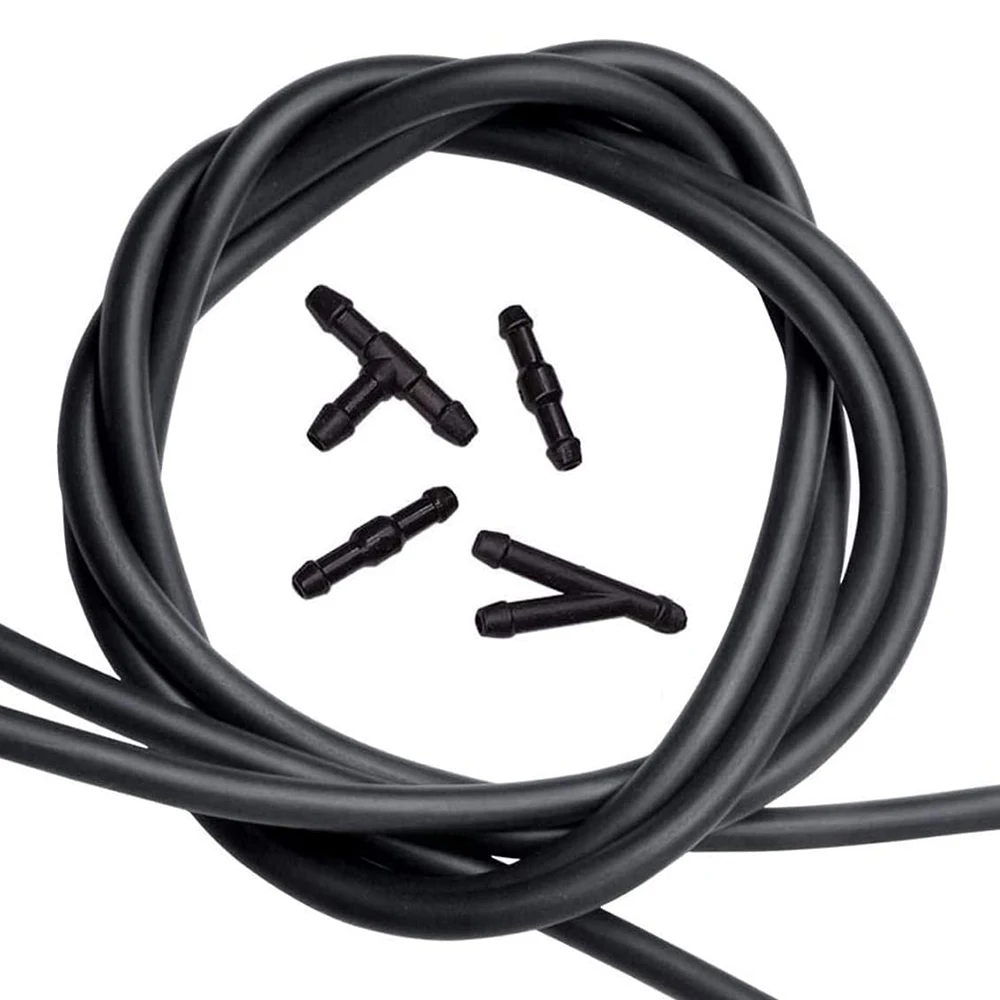Universal-2m-Windshield-Washer-Nozzle-Hose-Tube-Pipe-W-Connector-T-Y ...